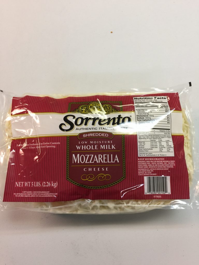 Shredded Sorrento Mozzarella Cheese - Piqua Pizza Supply Shredded Sorrento Mozzarella Cheese - Piqua Pizza Supply
